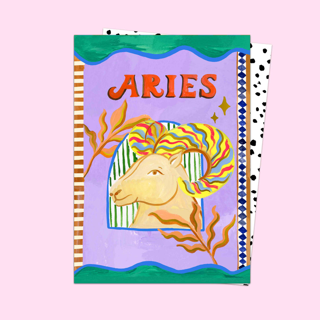 Aries Zodiac Card | March 21 - April 19 | Eleanor Bowmer – Eleanor Bowmer